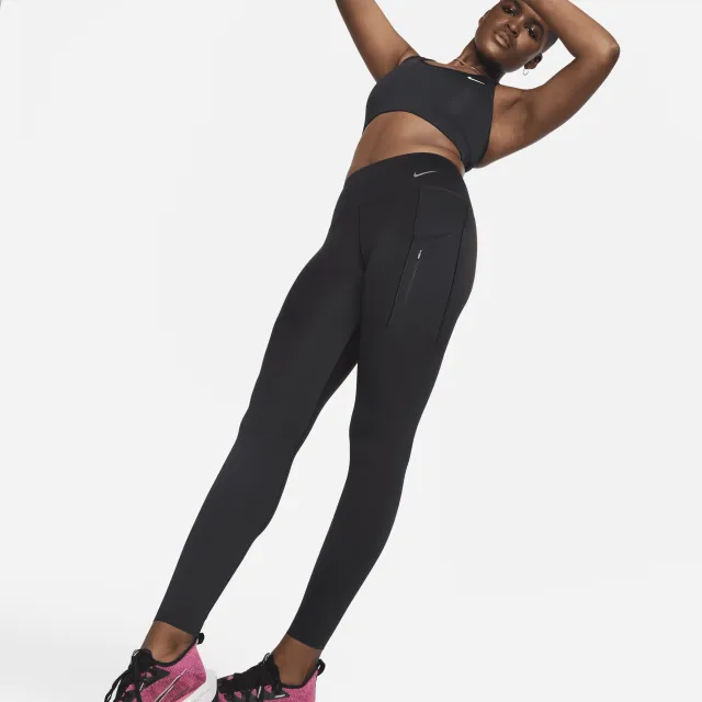 Nike Womens Dri FIT Go Mid Rise Leggings | DQ5672-010 | FOOTY.COM