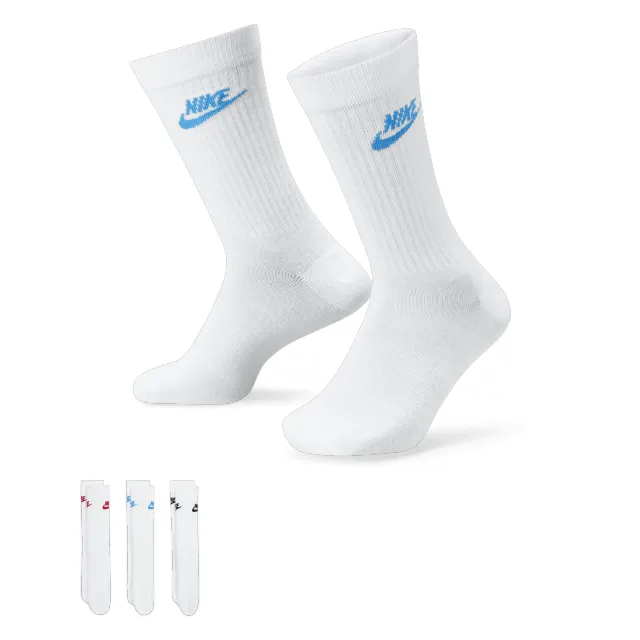 Nike Sportswear Everyday Essential Crew Socks (3 Pairs) - Multi-Colour ...