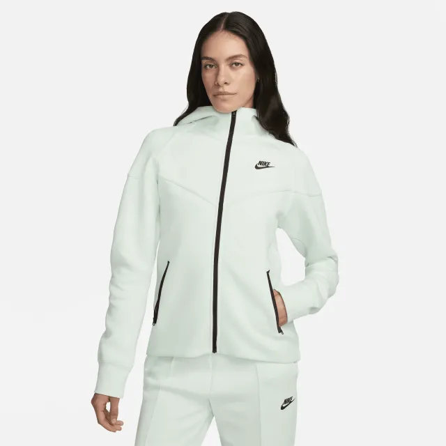 Nike Womens Tech Fleece Windrunner Full Zip Hoodie - Barely Green ...