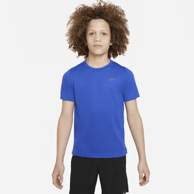 Nike Dri-FIT Miler Older Kids' (Boys') Short-Sleeve Training Top - Blue ...