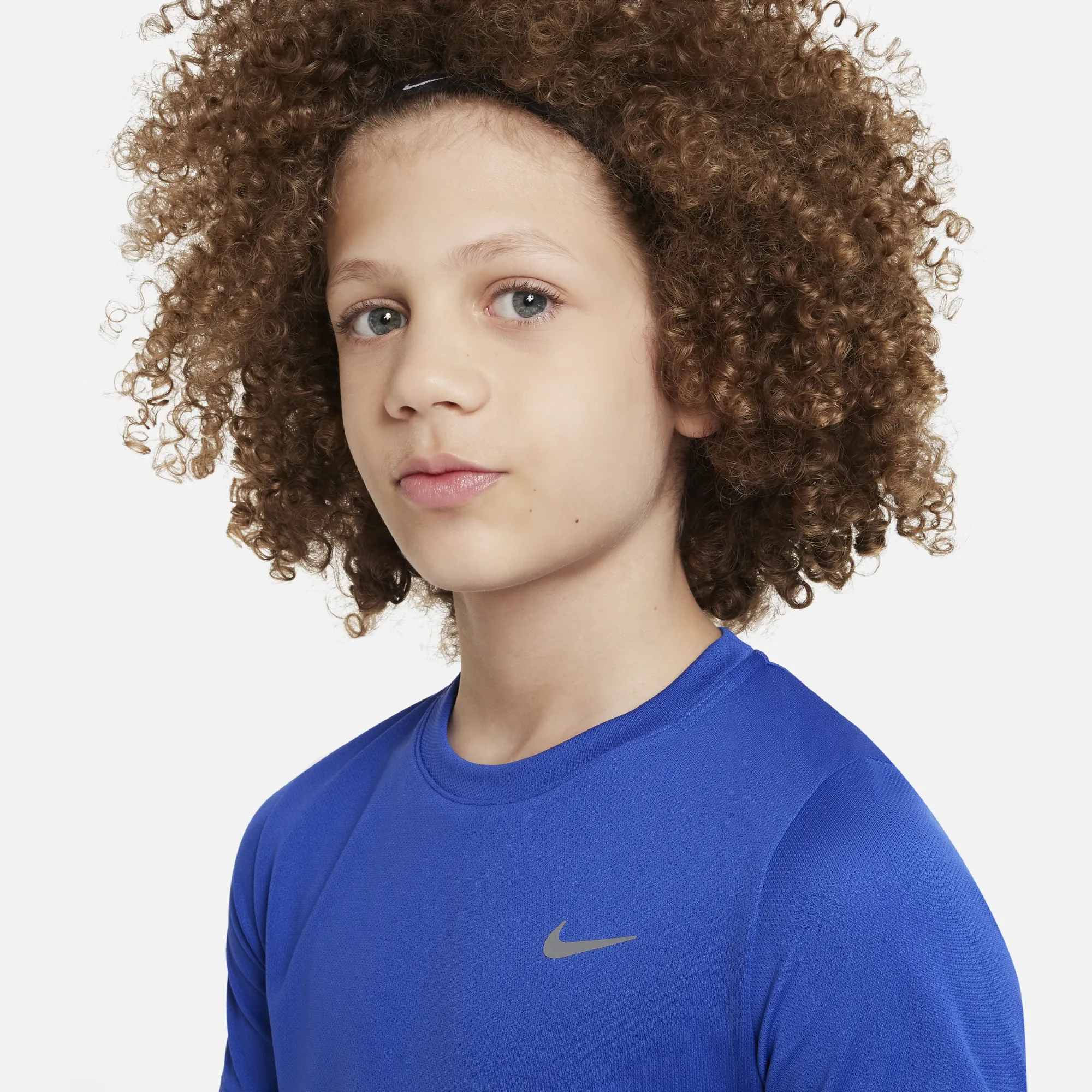 Nike Dri-FIT Miler Older Kids' (Boys') Short-Sleeve Training Top - Blue ...