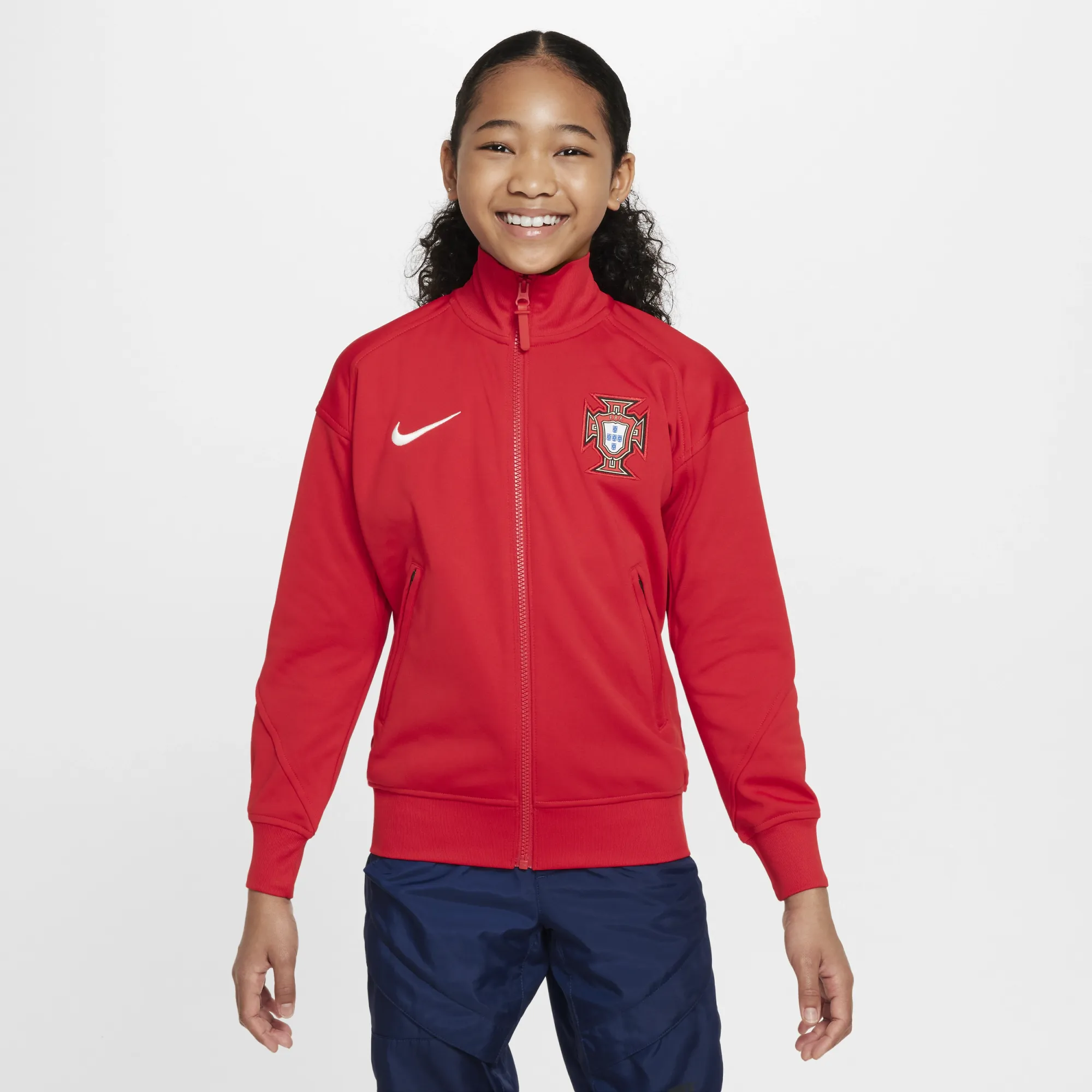 Nike Portugal Academy Pro Older Kids' Knit Football Jacket - Red ...