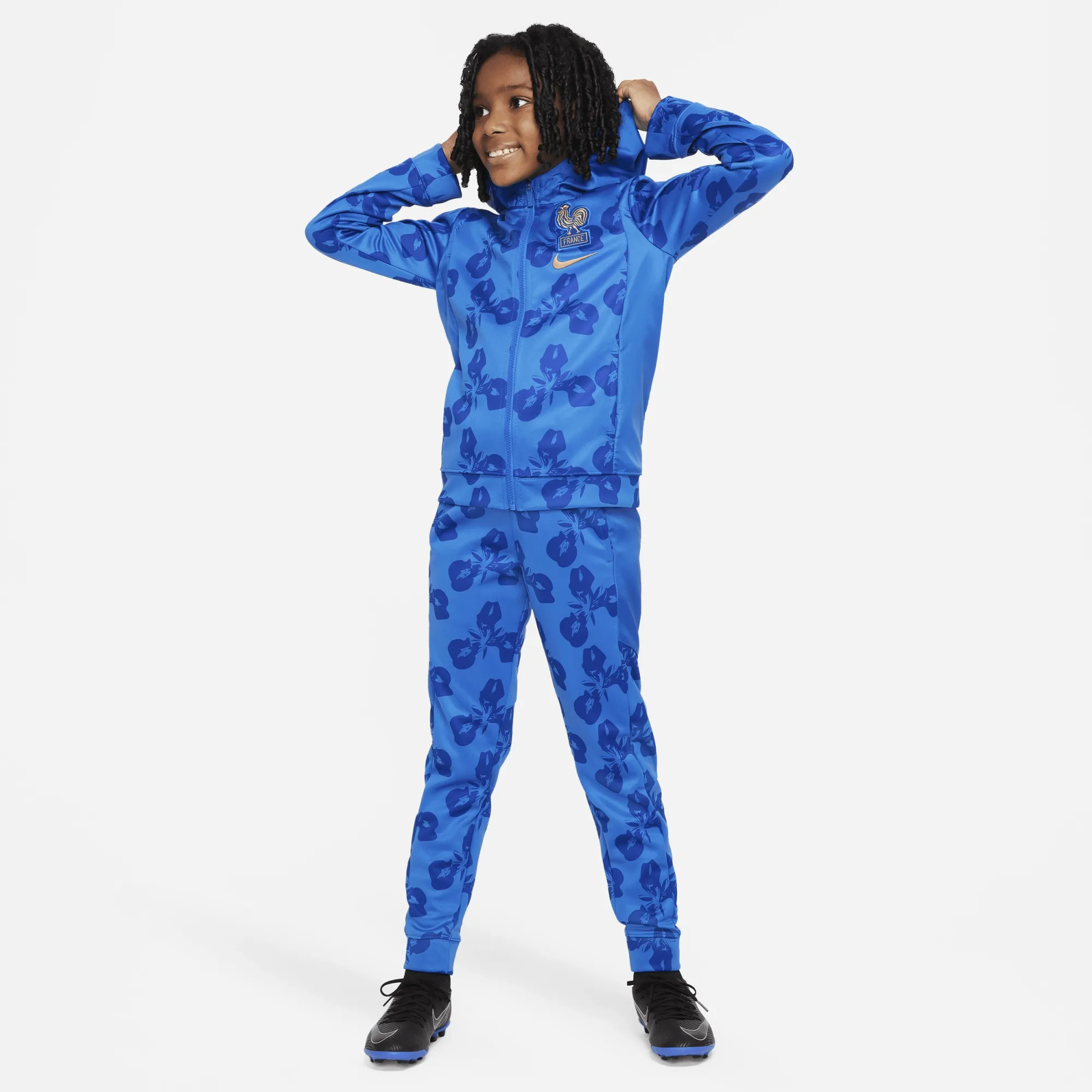 Nike France Tracksuit Nsw Woven Euro 2024 - Royal Blue/Club Gold Kids ...