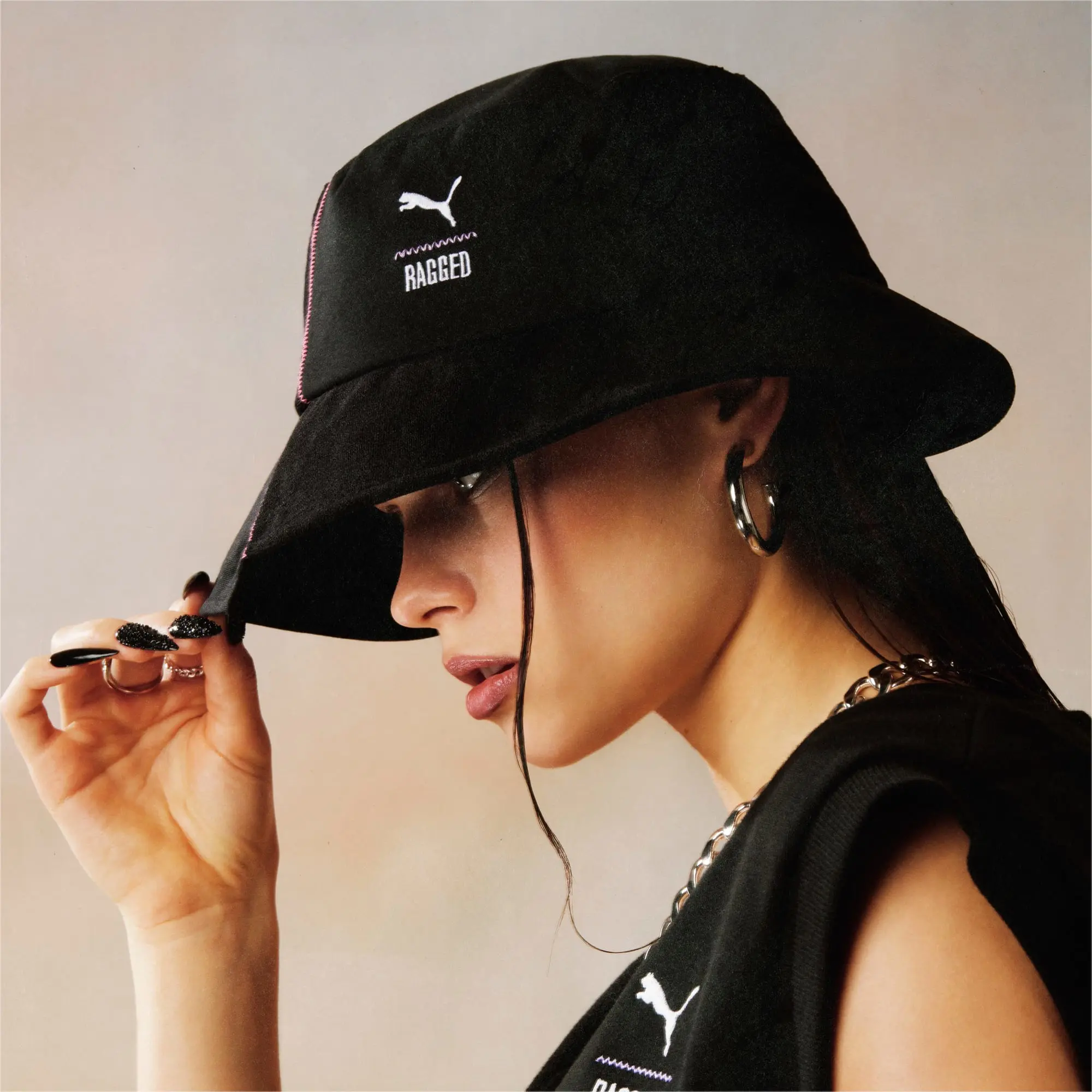 PUMA x The Ragged Priest Bucket Hat Women Black 024609 01 FOOTY.COM