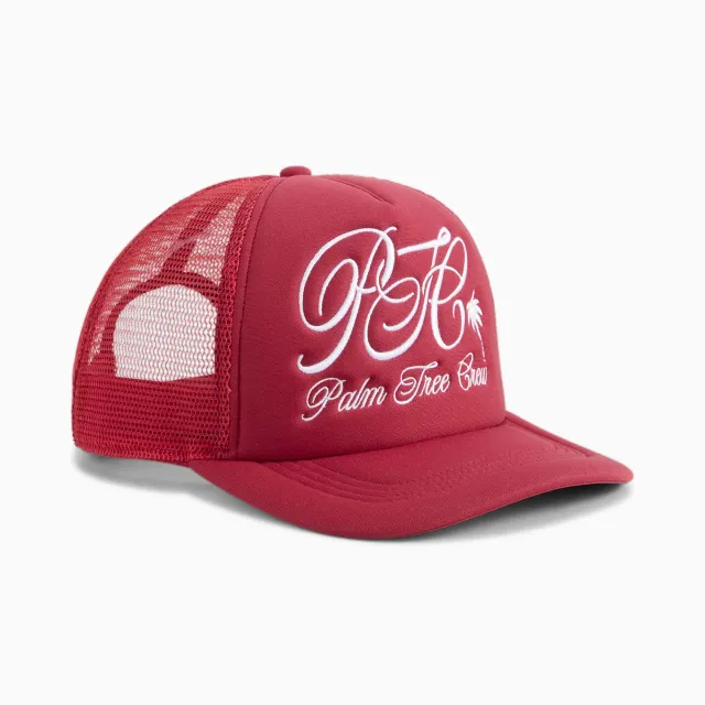 PUMA x Palm Tree Crew Trucker Cap, Club Red | 025178_02 | FOOTY.COM