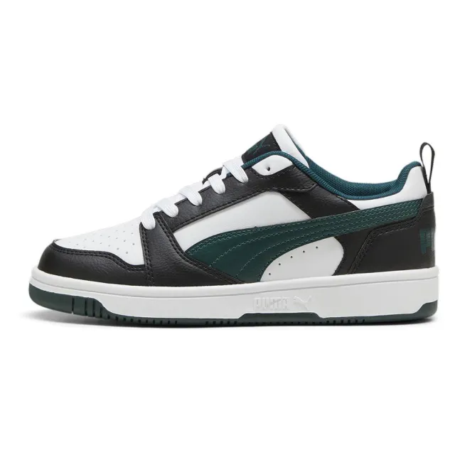 PUMA Rebound V6 Lo Kids' Sneakers, White/Black | 393833_01 | FOOTY.COM