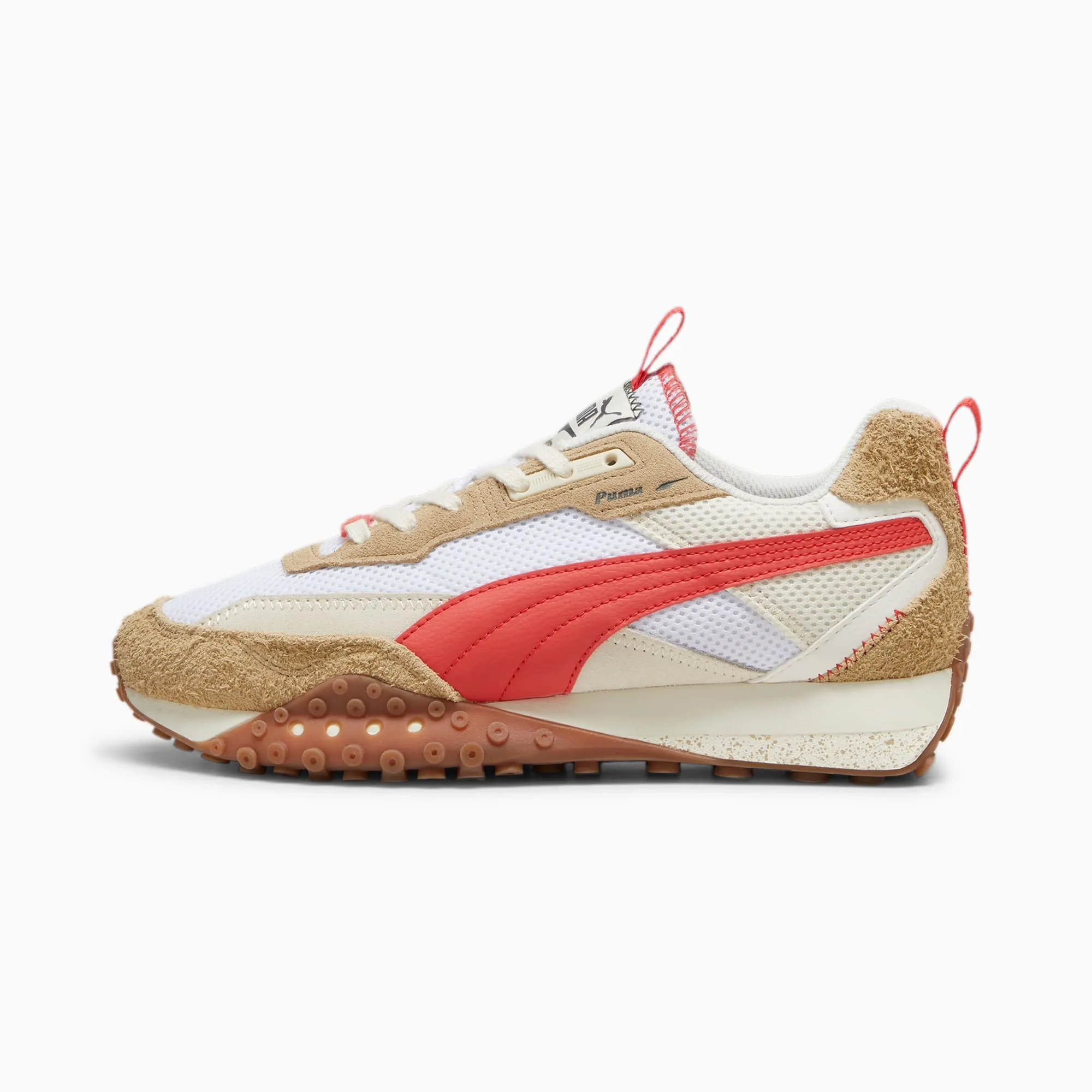 PUMA Blktop Rider Preppy Sneakers, White/Active Red | 395875_01 | FOOTY.COM