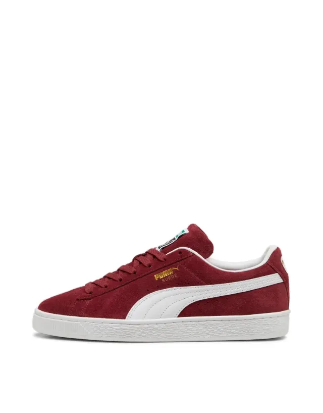 PUMA suede classic trainers in white & burgundy | 399781_05 | FOOTY.COM