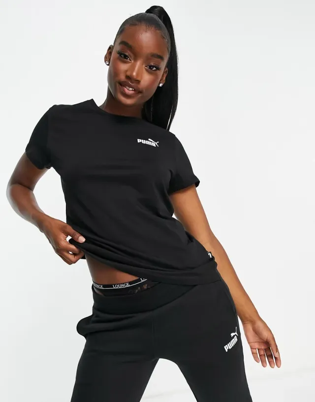 Ess Small Logo Tee Puma Black - ['Black'] | 586776_01 | FOOTY.COM