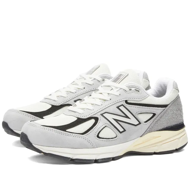New Balance Unisex Made in USA 990v4 in Grey/Black Leather | U990TG4 ...