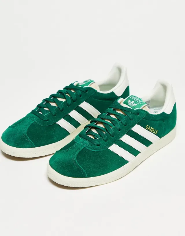 Adidas Originals Gazelle Trainers In Collegiate Green | GY7338 | FOOTY.COM