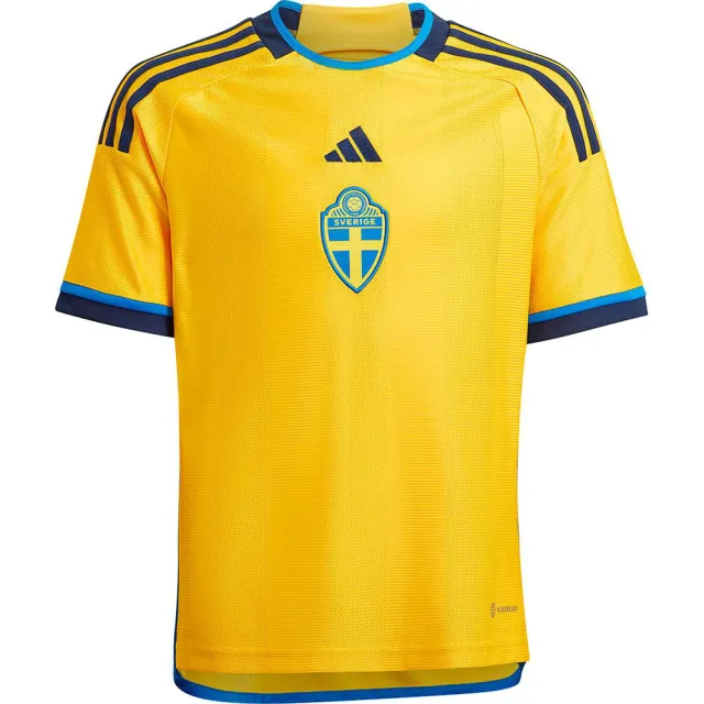 adidas Sweden Kids SS Home Shirt 2022 | HE6629 | FOOTY.COM