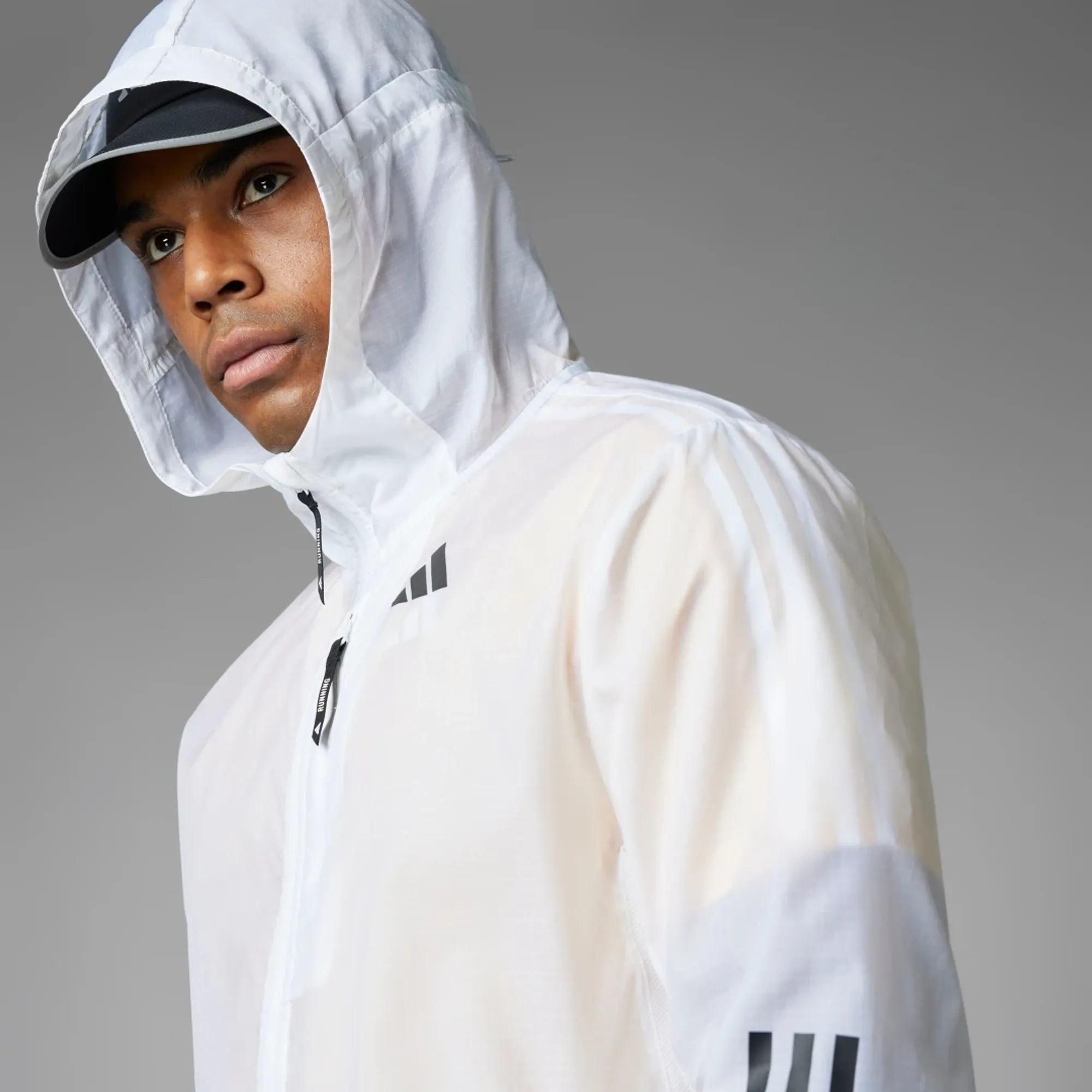 adidas Own The Run 3-Stripes Jacket | IQ3845 | FOOTY.COM