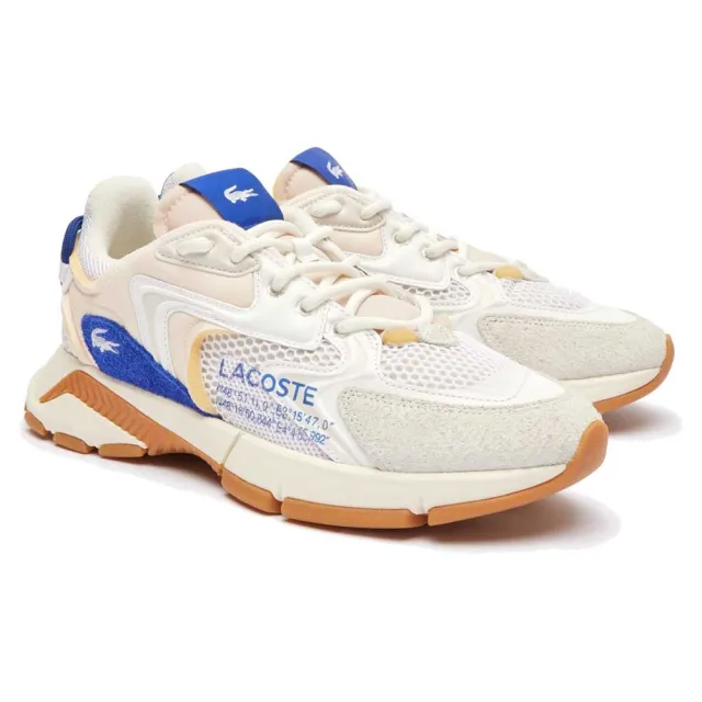 Lacoste Men's L003 Neo Sneakers - White & Blue | 47SMA0097-080 | FOOTY.COM