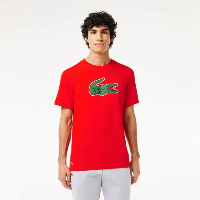 Lacoste Ultra-Dry XXL Logo Sport T-shirt - Red / Green / White | TH7513 ...