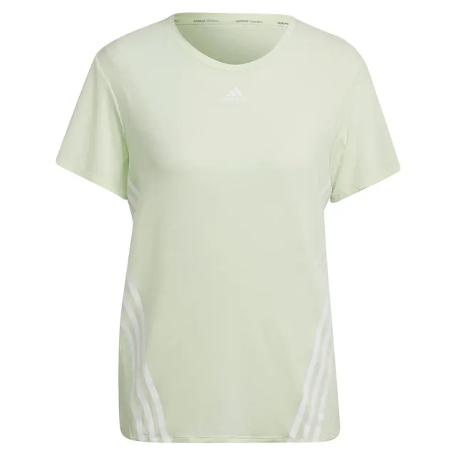 Adidas Icons 3 Stripes Short Sleeve T-shirt - Green | HC2758 | FOOTY.COM