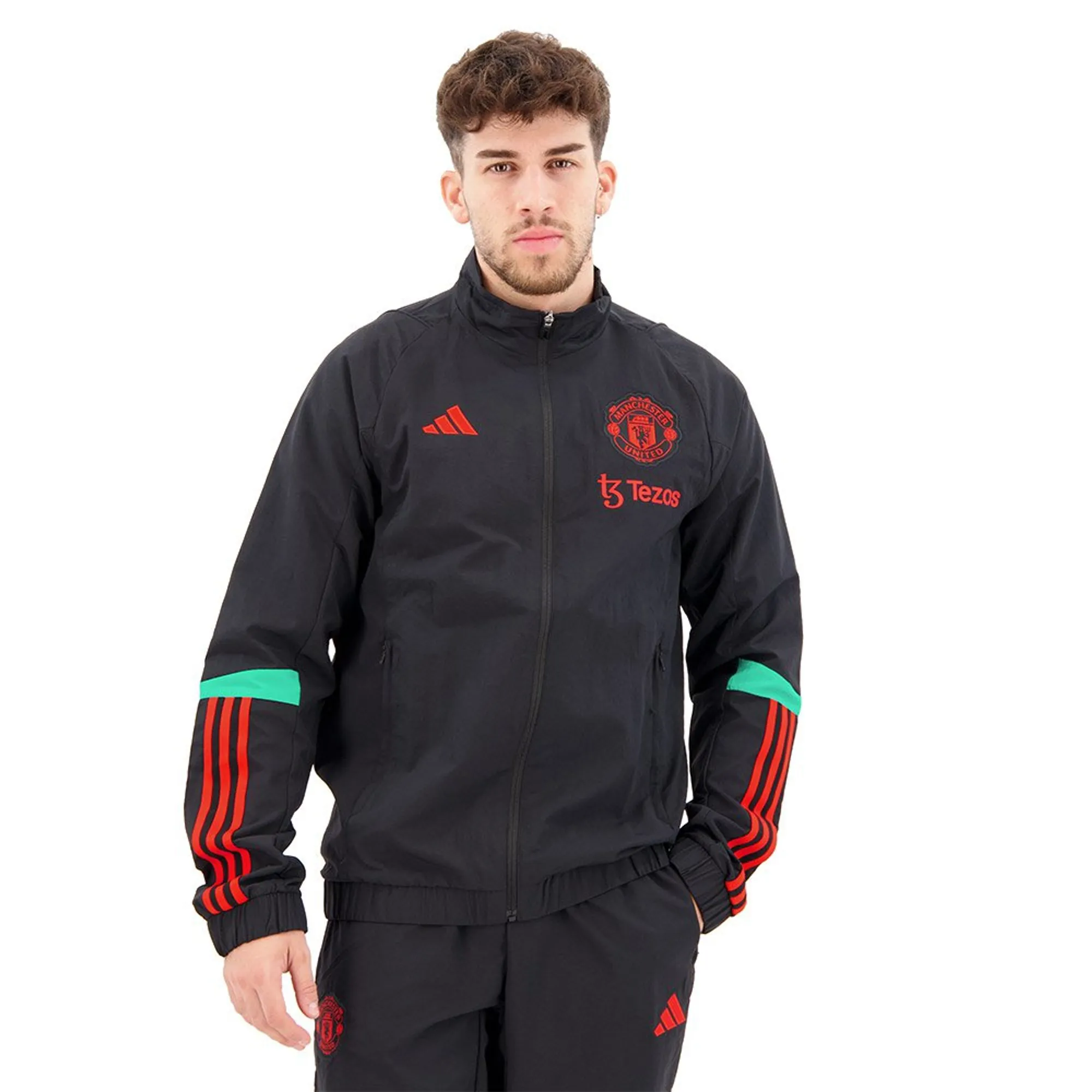 Man Utd Presentation Jacket (Black) 2023-2024 Men's Manchester United ...