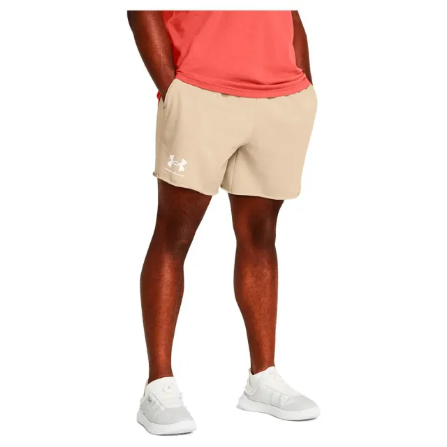 Under Armour Rival Terry 6in Short - Brown | 1382427-289 | FOOTY.COM