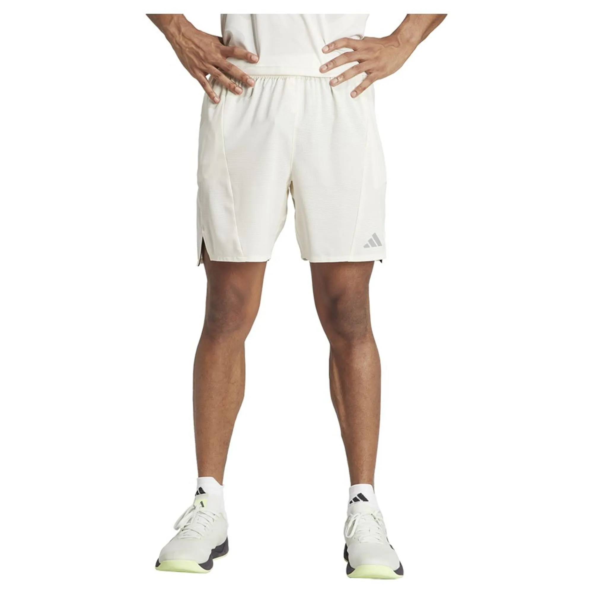 Adidas Designed For Training Heat Dry 7 Shorts - White | IS3733 | FOOTY.COM
