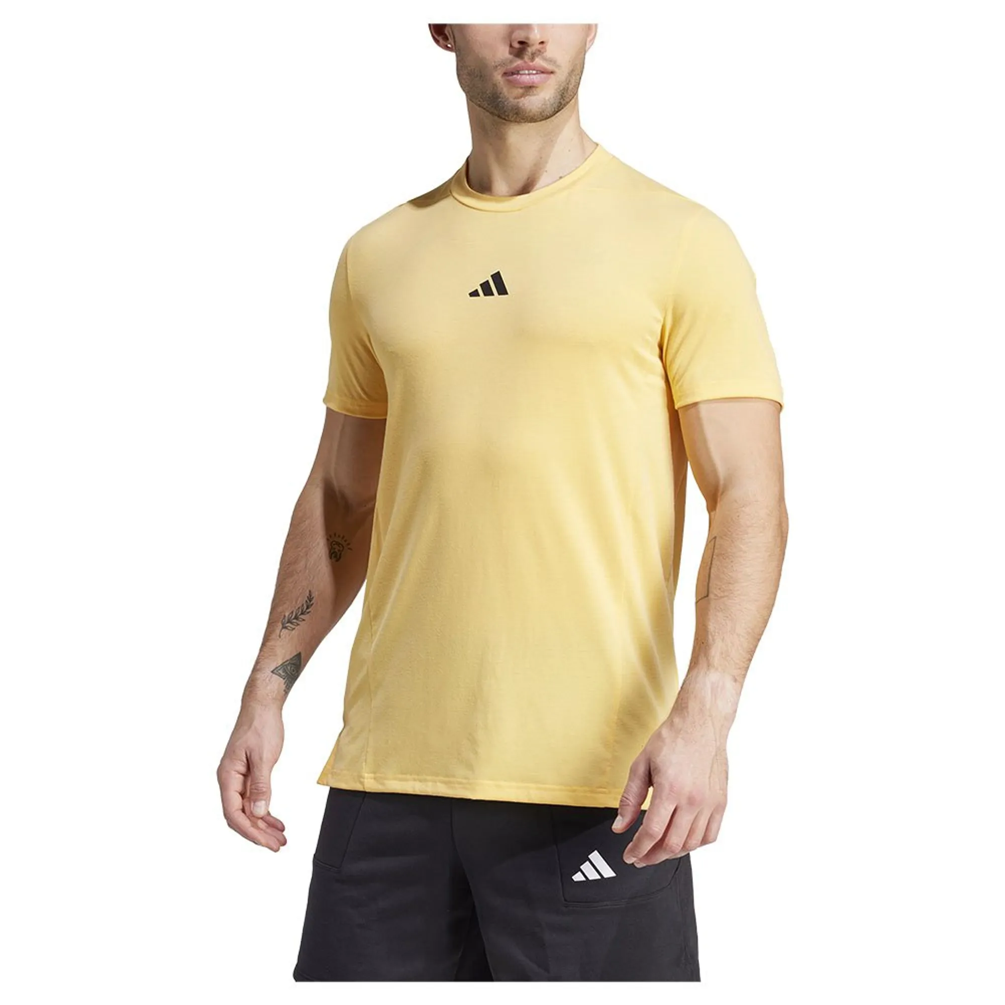 Adidas Designed For Training Short Sleeve T-shirt - Yellow | IS3818 ...