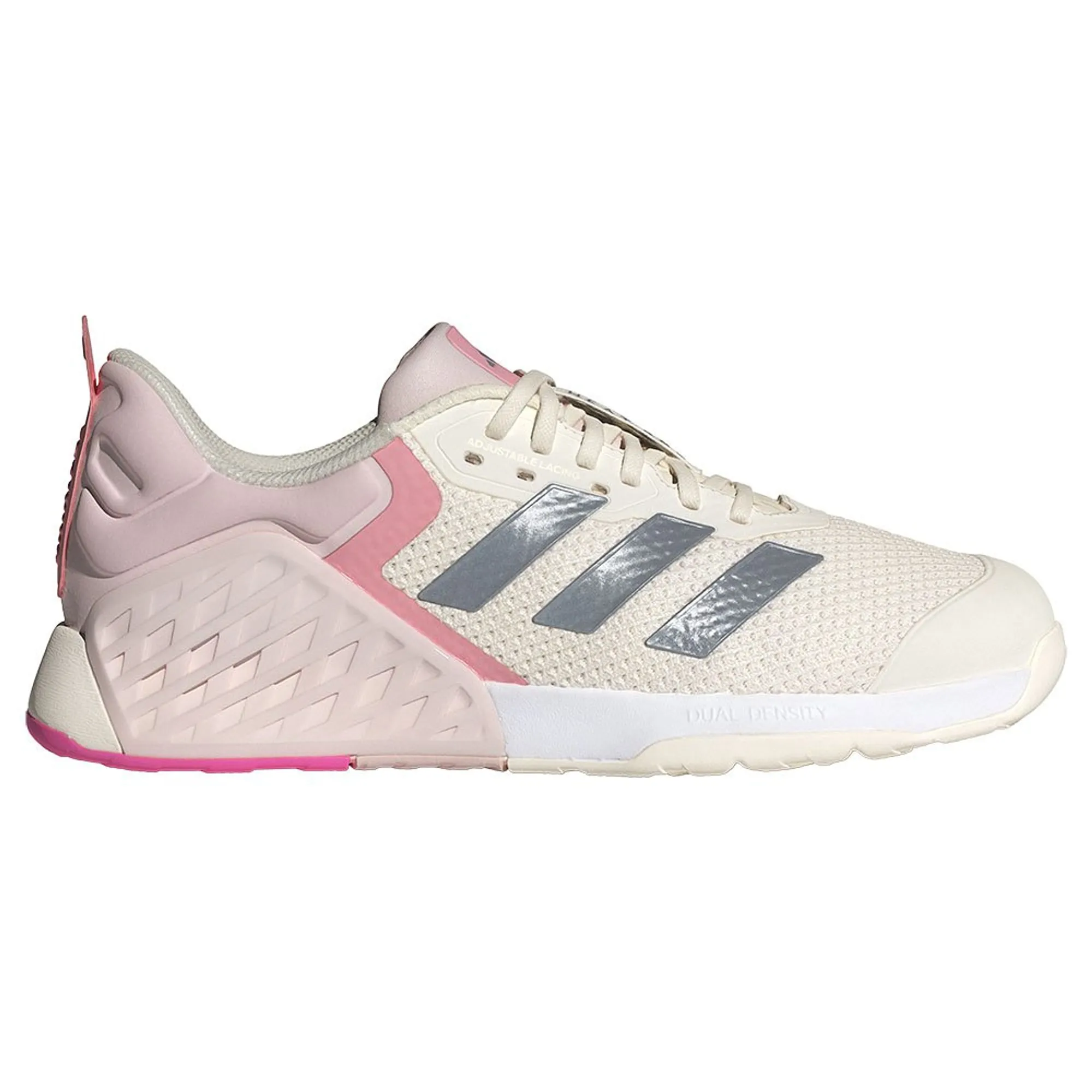 adidas Dropset 3 Shoes - Chalk White/Iron Metallic/Semi Pink Spark - UK ...
