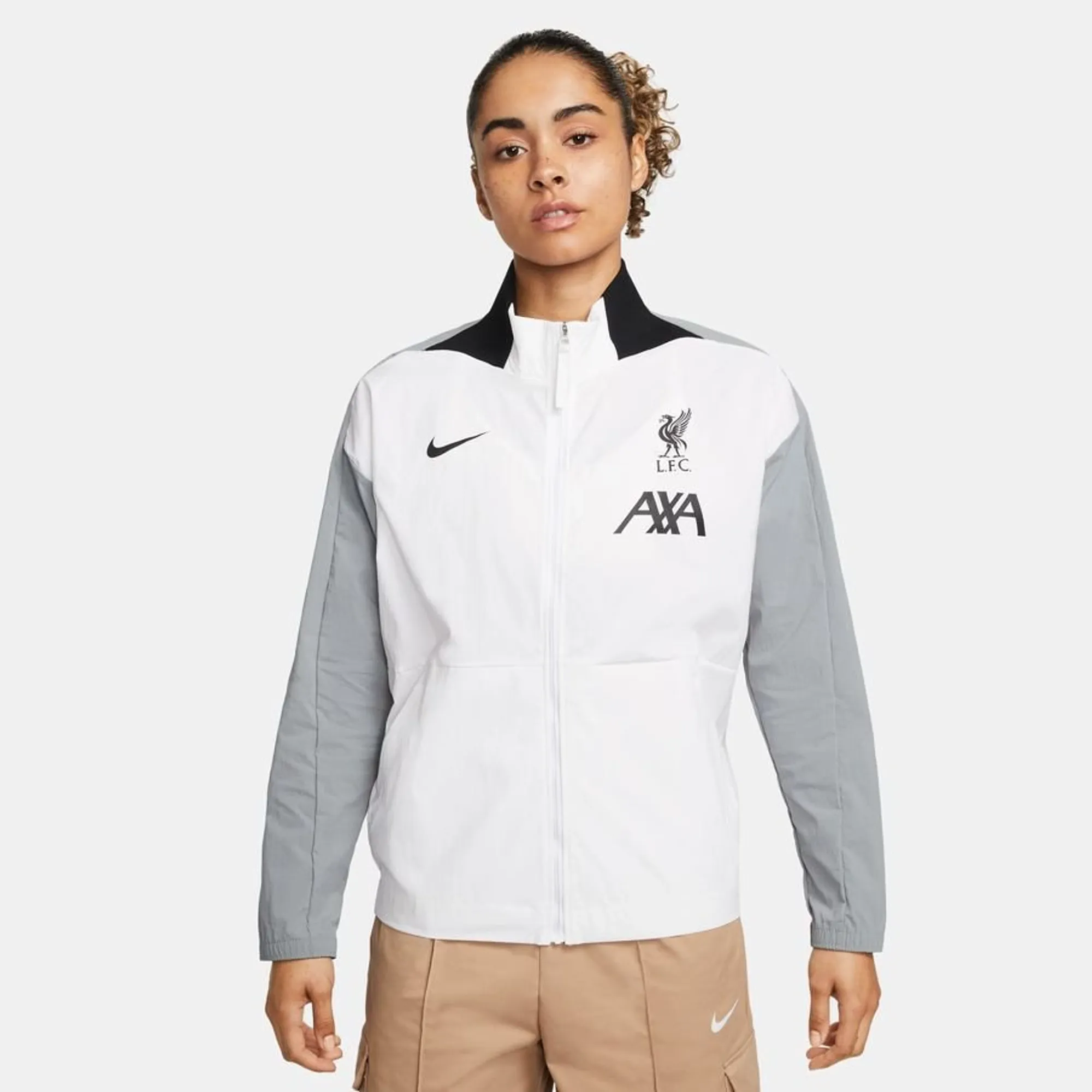 Nike Liverpool Training Jacket Dri-Fit Anthem - White/Particle Grey ...