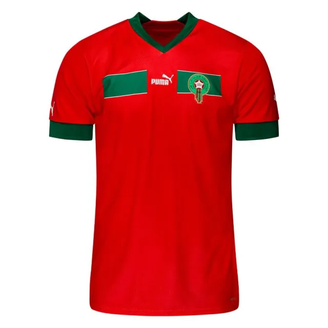 Puma Morocco Mens SS Home Shirt 2022 | 765807_01 | FOOTY.COM
