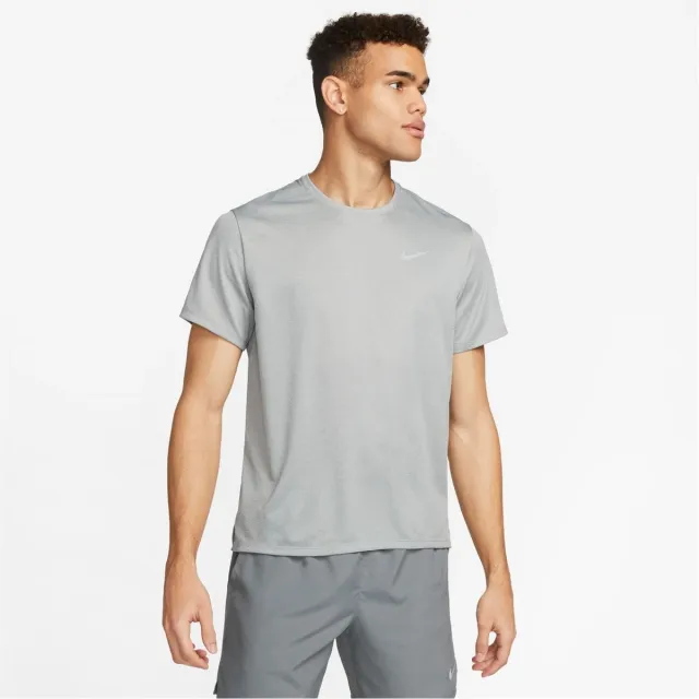 Nike DriFit Miler Running Top Mens - Grey | DV9315-084 | FOOTY.COM