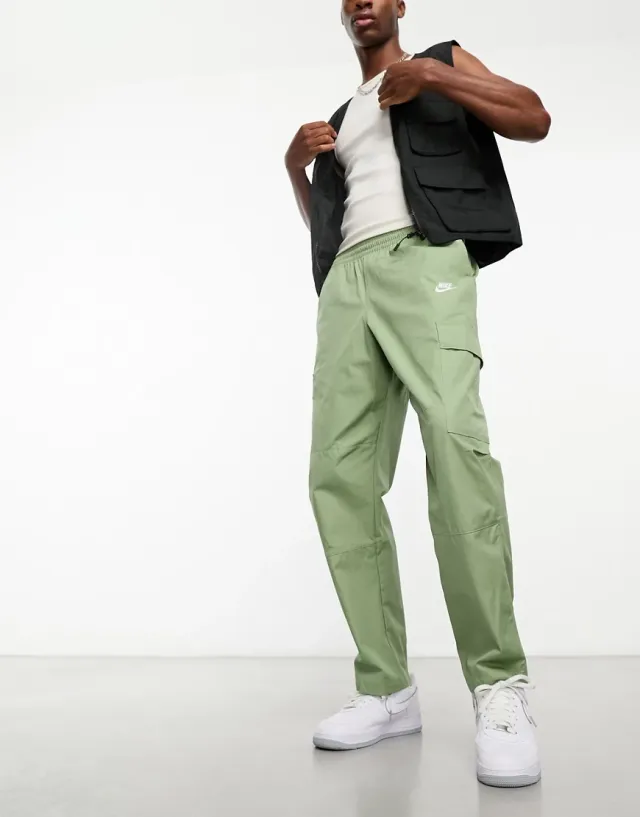 Nike Cargo Pants Club Woven - ['Green'] | DX0613-386 | FOOTY.COM