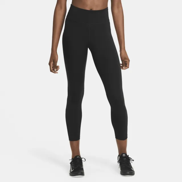 Nike One Women's Mid-Rise 7/8 Mesh-Panelled Leggings - Black ...