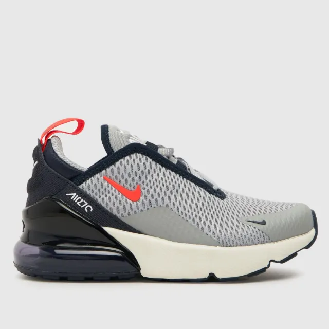 Nike navy & grey air max 270 Boys Junior trainers | AO2372-028 | FOOTY.COM