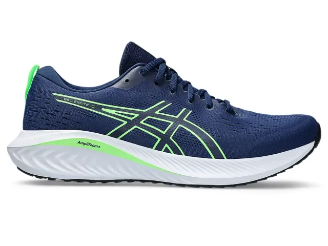 ASICS Gel-Excite 10 Neutral Running Shoe Men - Dark Blue, Neon Green ...