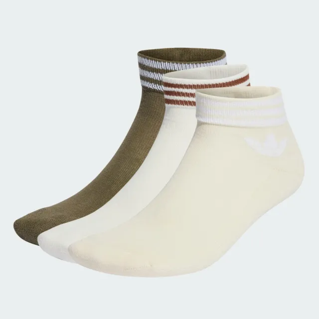 adidas Island Club Trefoil Ankle Socks 3 Pairs | IL5031 | FOOTY.COM