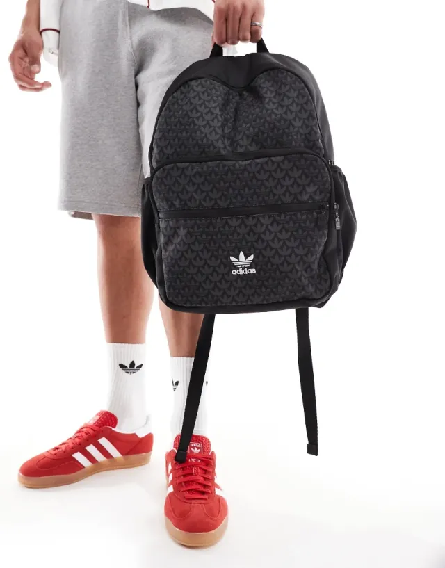 Adidas Originals Monogram Backpack In Black | IX6828 | FOOTY.COM