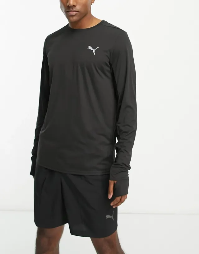 Run Favorite Ls Tee M Puma Black - ['Black'] | 523152_01 | FOOTY.COM