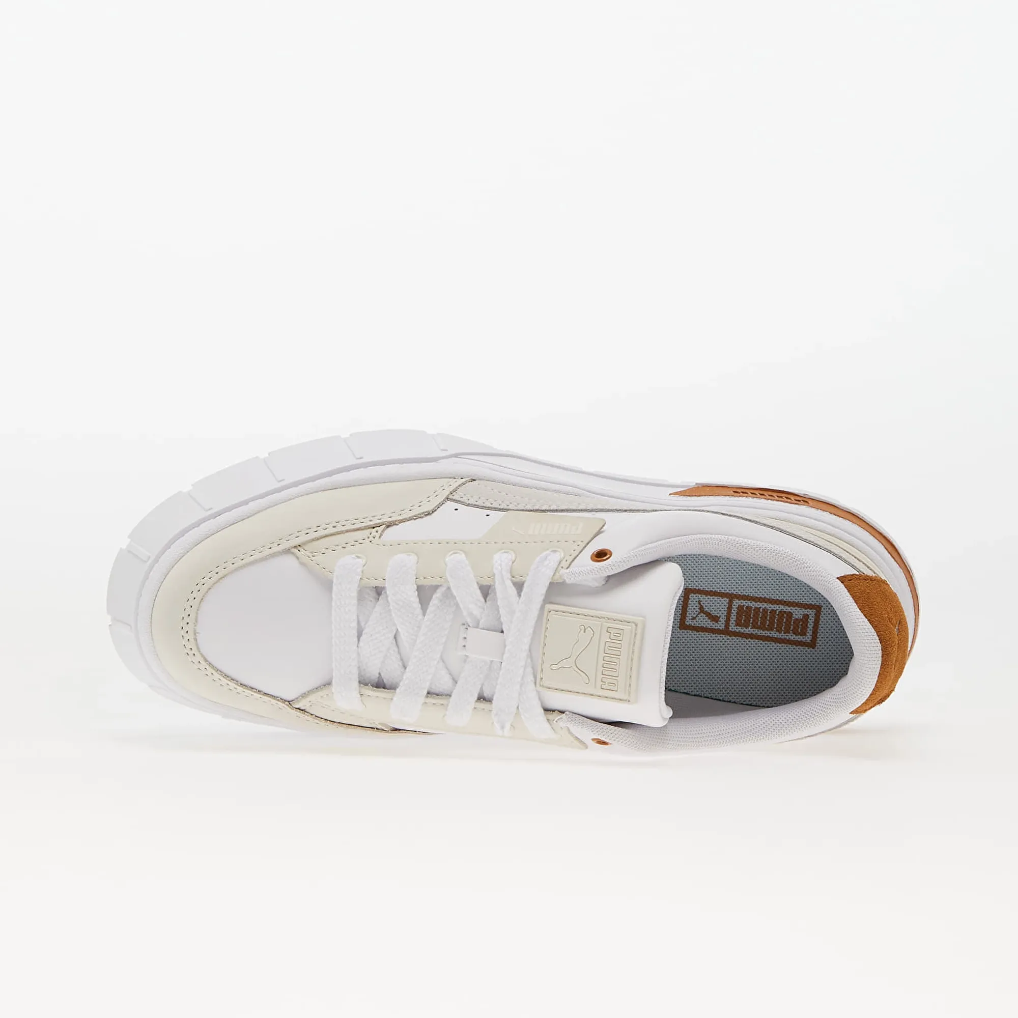 Puma Mayze Stack Luxe Wns Platform Trainers Womens - White | 389853_05 ...
