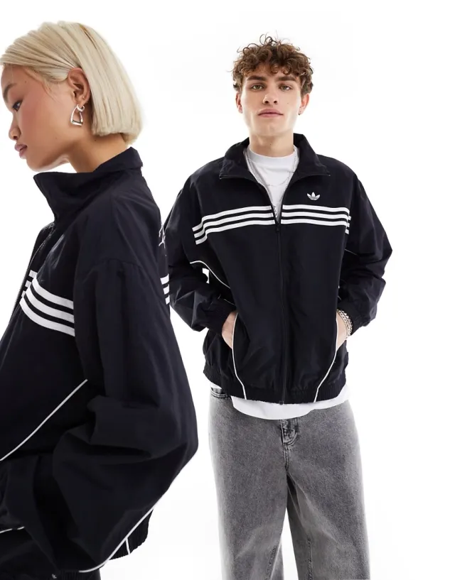 Adidas Originals Unisex Retro Jacket In Black | IS0242 | FOOTY.COM
