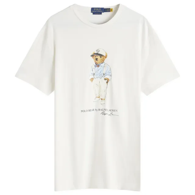 Polo Ralph Lauren Ralph Lauren Bear Print Cotton T-shirt, White/Multi ...