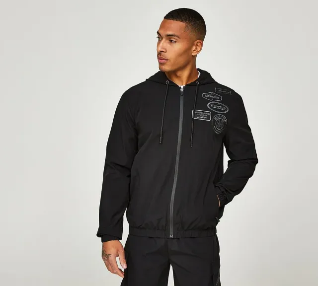 Mercier Select Badge Woven Light Jacket - Black - Size XL - Black ...