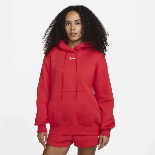 Nike Phoenix Oversized Hoodie - University Red - Womens | DQ5860-657 ...