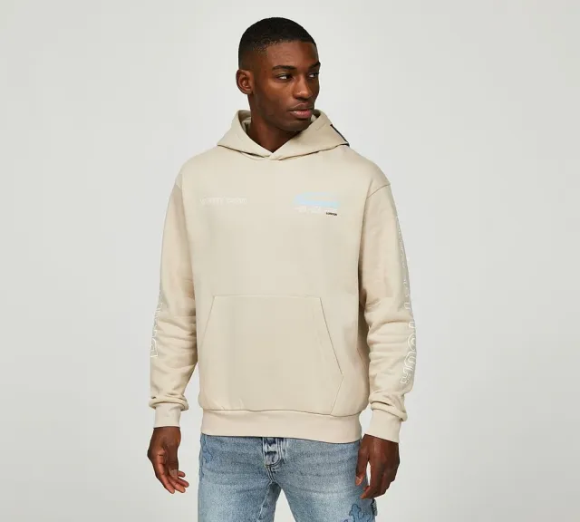 Dripmade Street Tour Overhead Hoodie - Beige - Size XL - Beige | DRPM ...