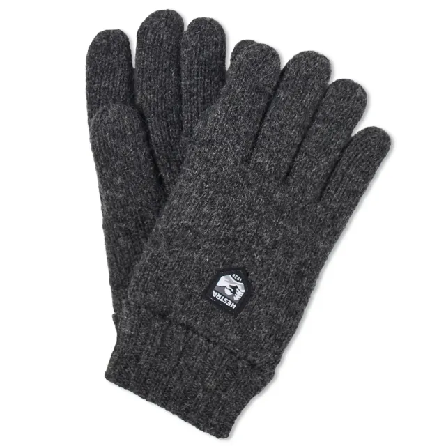 Hestra Men's Basic Wool Glove Charcoal | 63660-390 | FOOTY.COM