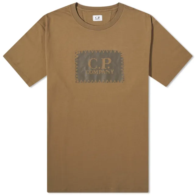 C.P. Company Men's Label Logo T-Shirt Butternut | 15CMTS042A-005100W ...