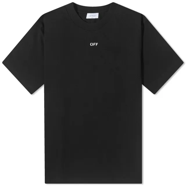 Off-White Men's Noise Arrow T-Shirt Black | OMAA027F23JER0021001 ...