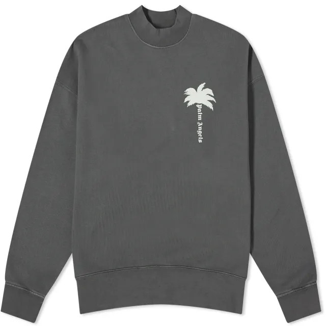 Palm Angels Men's Palm Crew Sweat Dark Grey | PMBA026S24FLE0040703 ...