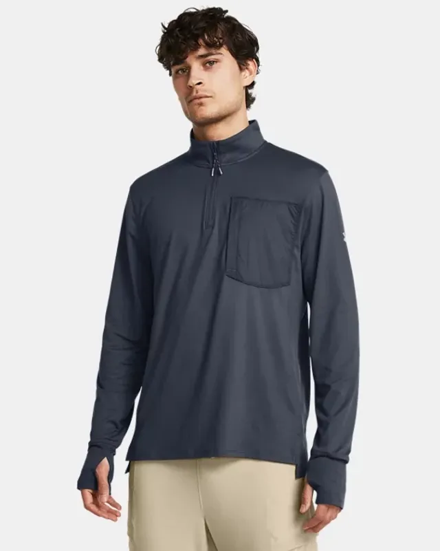 Men's Under Armour Launch Trail ¼ Zip Downpour Gray / Reflective XXL ...