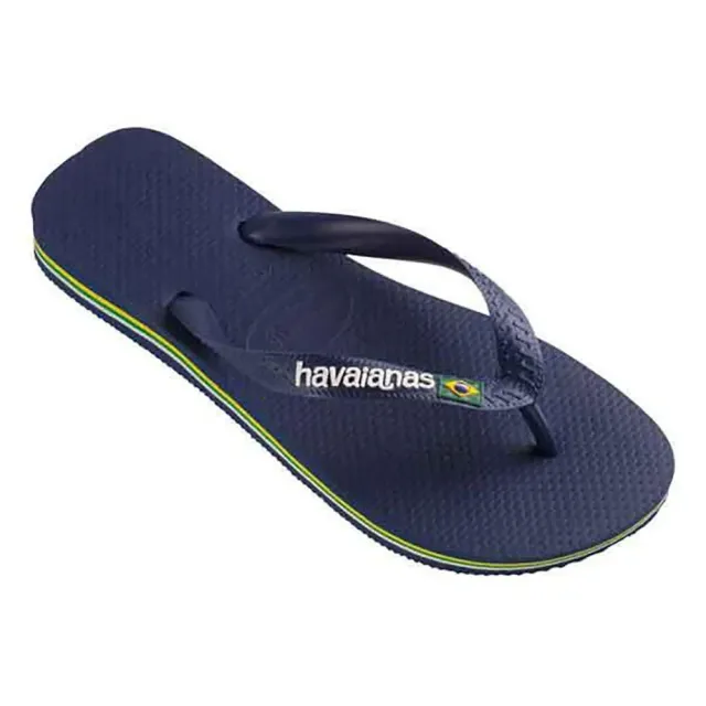 Havaianas Brazil Logo Flip Flops - White - Mens | 4110850-0555 | FOOTY.COM