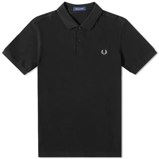 Fred Perry Plain Polo Shirt In Black | M6000-906 | FOOTY.COM