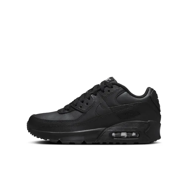 Nike Air Max 90 Big Kids' Shoes Black/Black-Black-White - ['Black ...