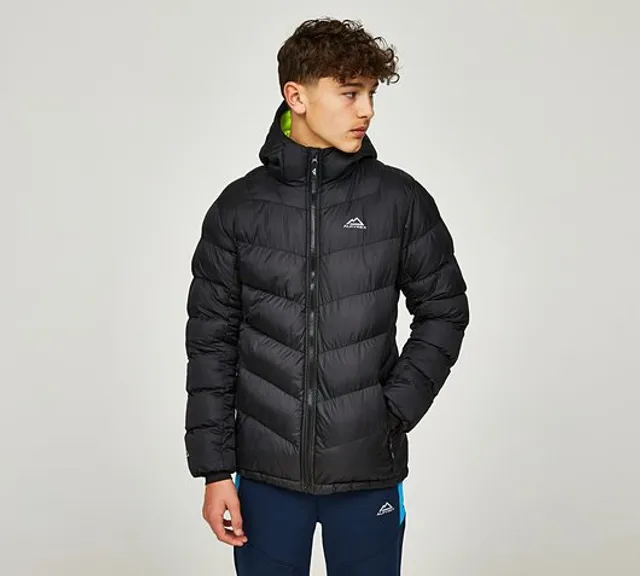Alpyrex Junior Lead 2.0 Puffer Jacket - Jet Black / Safety Yellow | APX ...